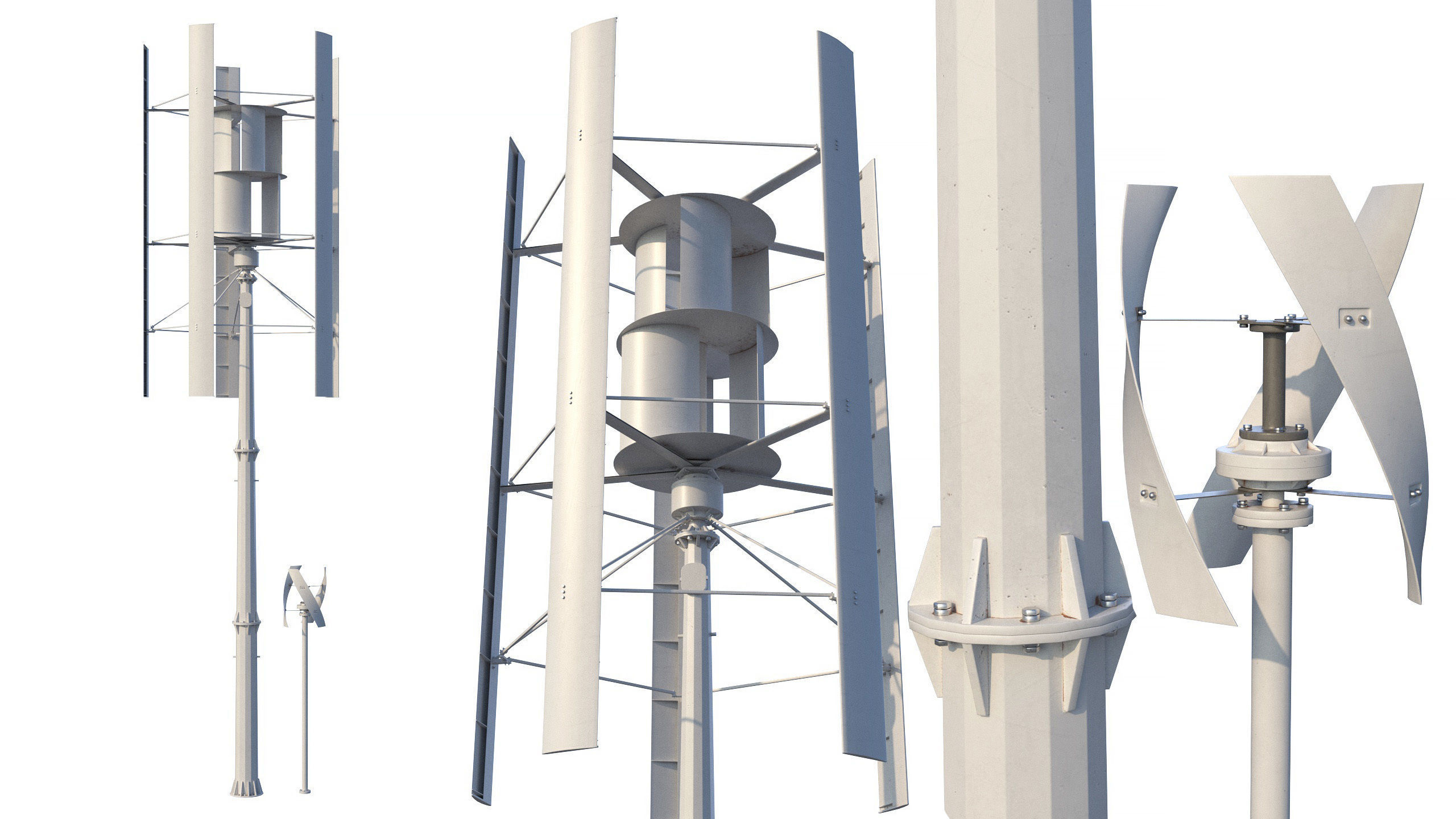 Vertical wind turbines 3D model | CGTrader