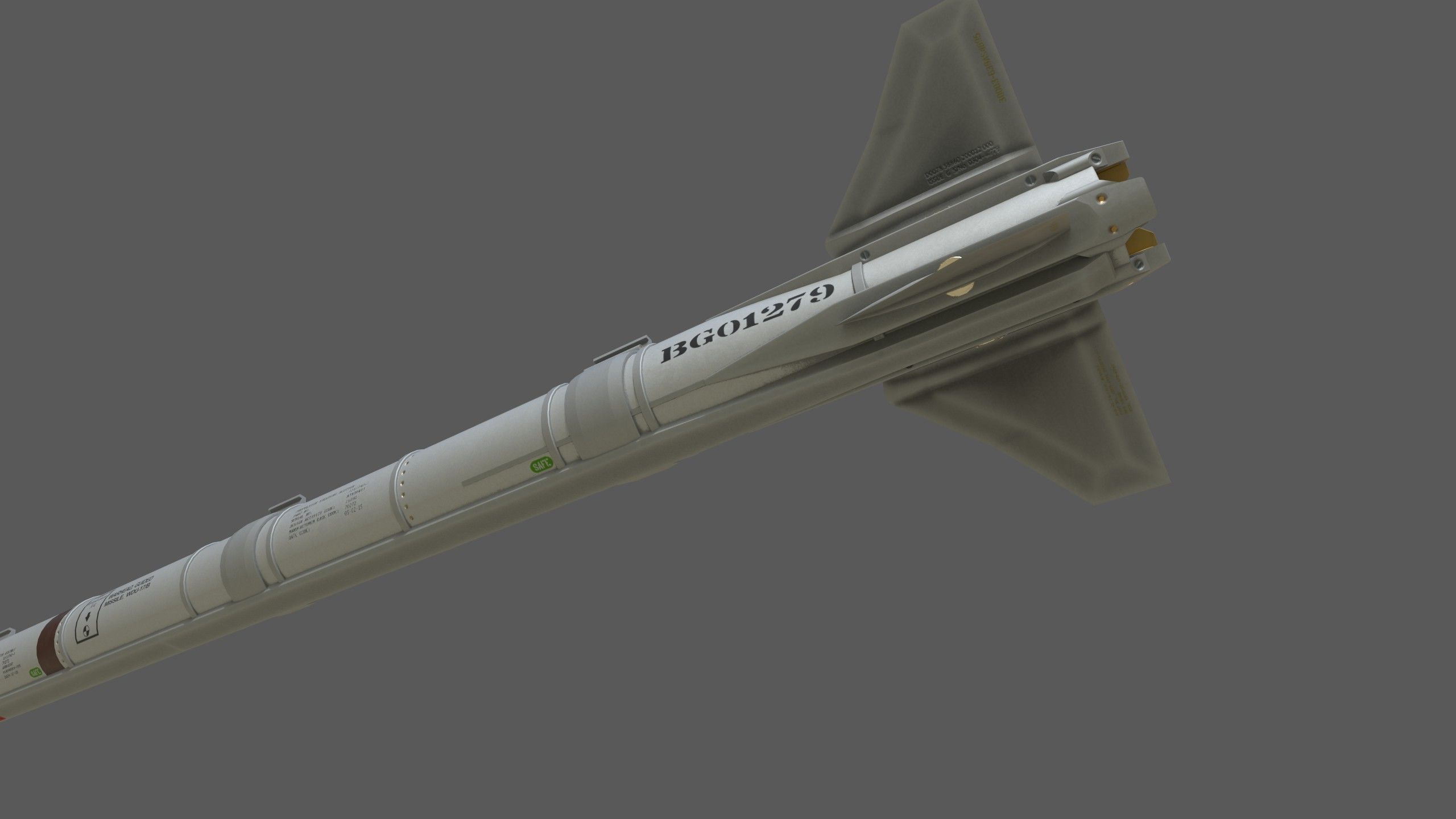 3D model AIM-9X SIDEWINDER Missile VR / AR / low-poly | CGTrader