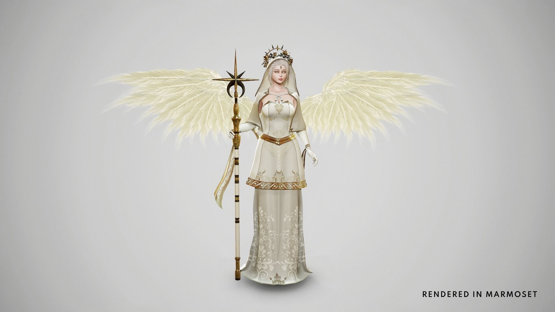3D model Angelic Priest VR / AR / low-poly rigged | CGTrader
