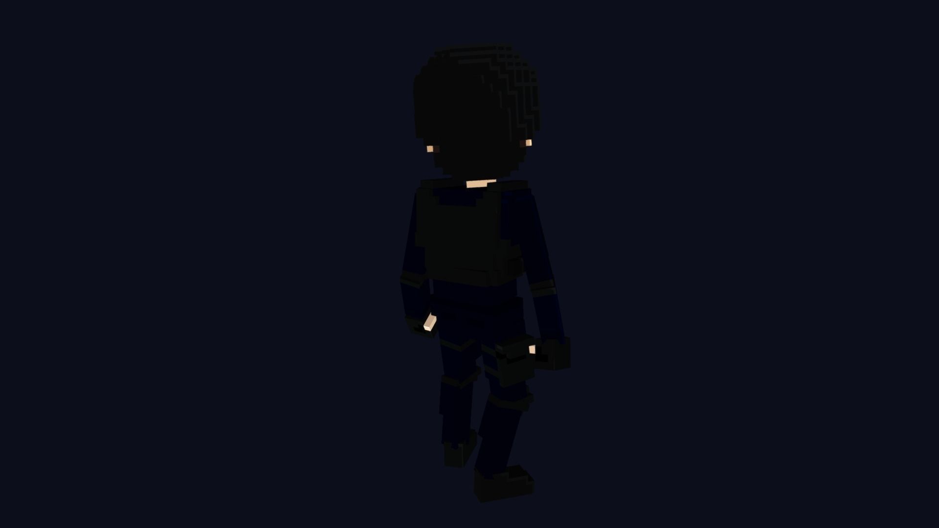 3D model Swat Character - 3D Voxel Low Poly Model VR / AR / low-poly ...