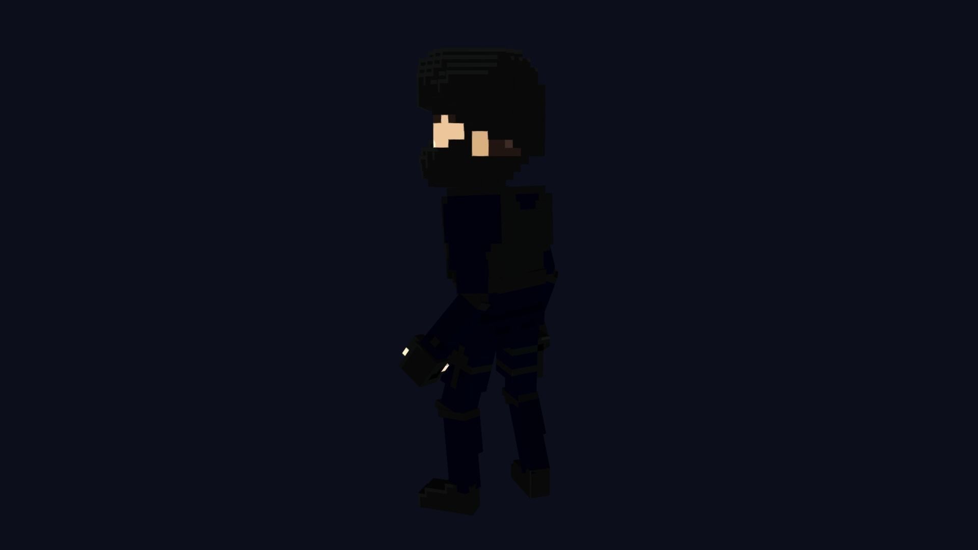 3D model Swat Character - 3D Voxel Low Poly Model VR / AR / low-poly ...
