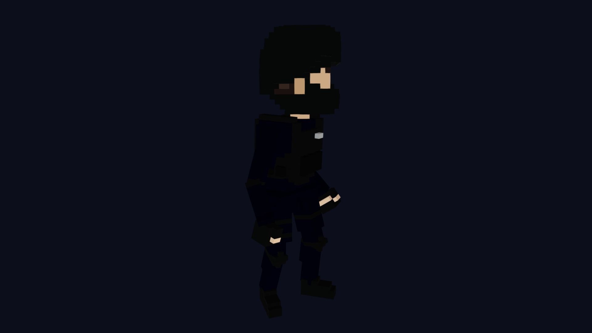 3D model Swat Character - 3D Voxel Low Poly Model VR / AR / low-poly ...
