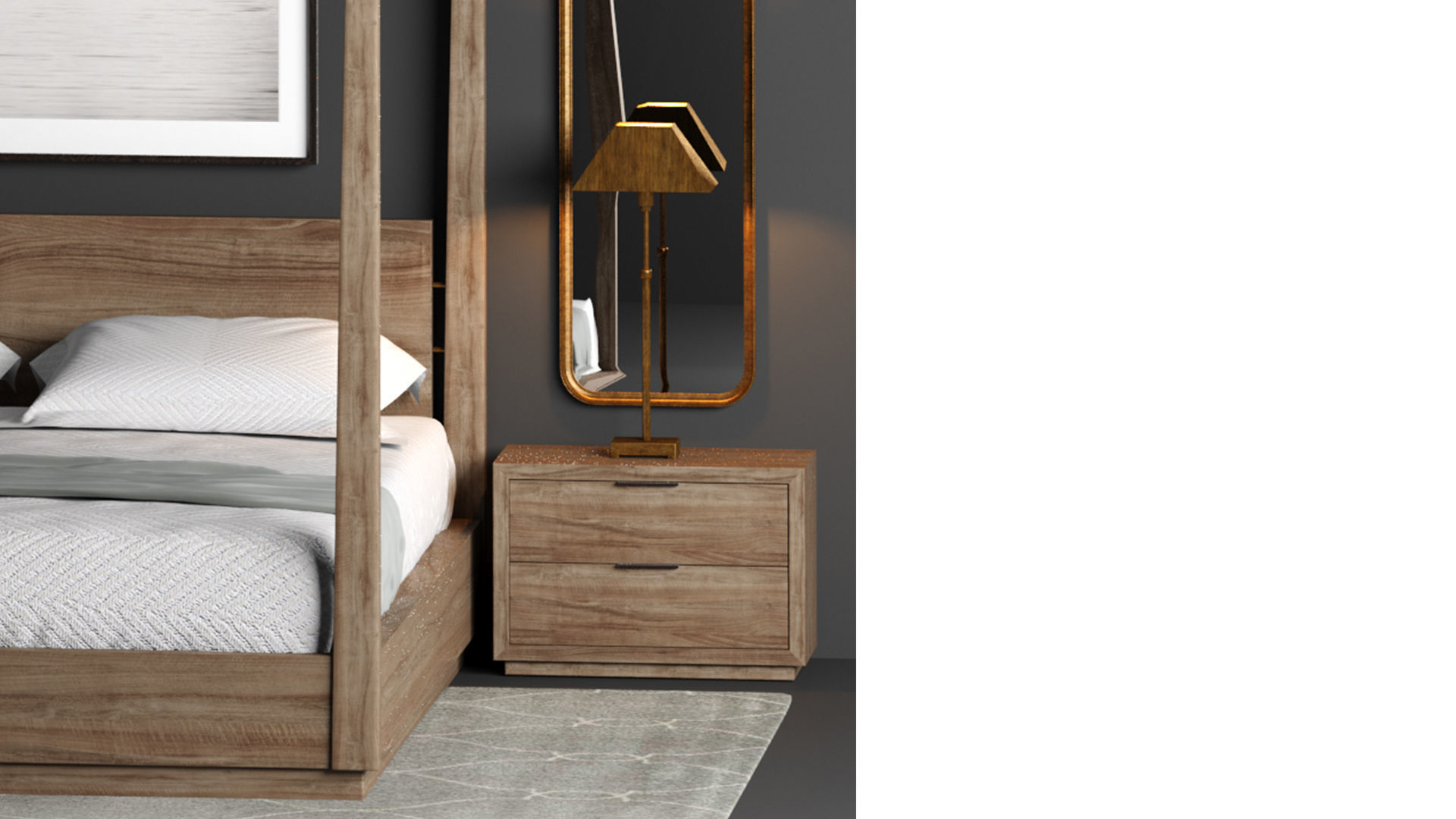 Restoration Hardware MACHINTO Bed 3D model | CGTrader