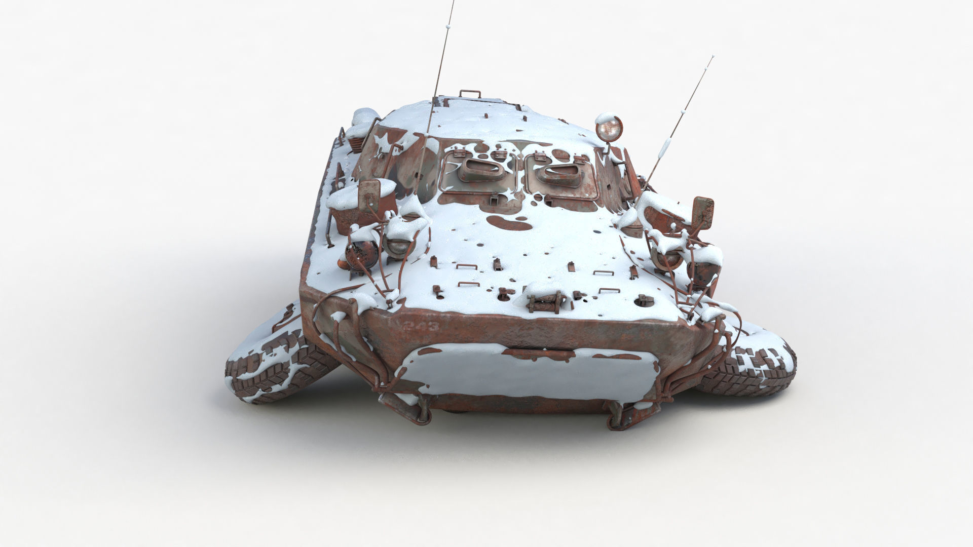 FUG OT 65 Destroyed Snow 3D model | CGTrader