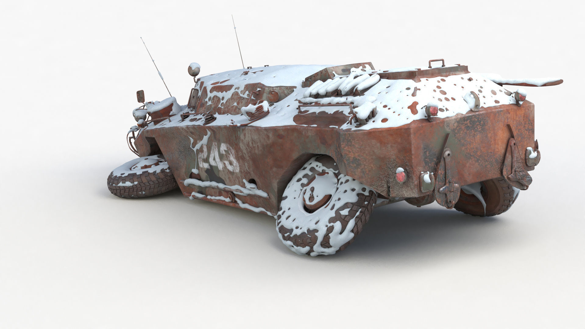 FUG OT 65 Destroyed Snow 3D model | CGTrader