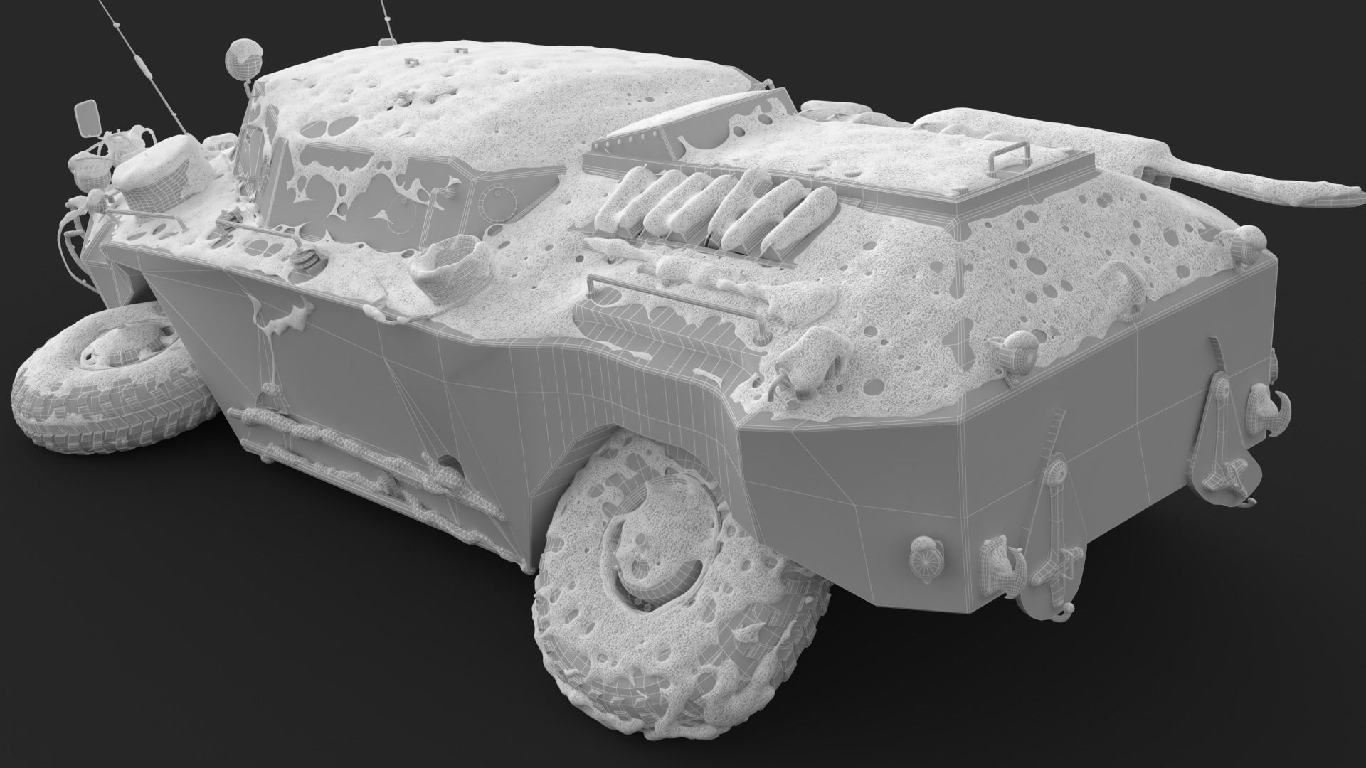 FUG OT 65 Destroyed Snow 3D model | CGTrader