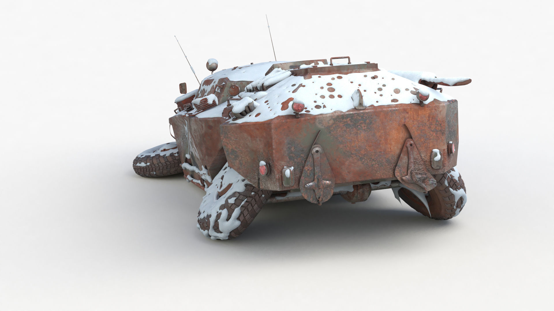 FUG OT 65 Destroyed Snow 3D model | CGTrader