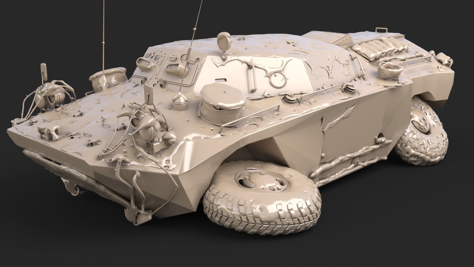 FUG OT 65 Destroyed Snow 3D model | CGTrader