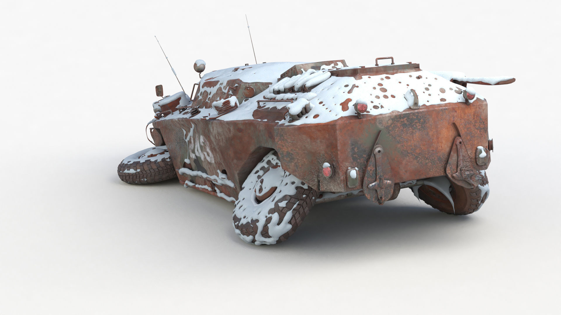 FUG OT 65 Destroyed Snow 3D model | CGTrader