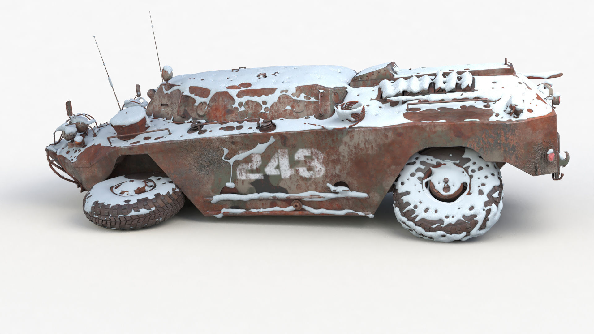 FUG OT 65 Destroyed Snow 3D model | CGTrader