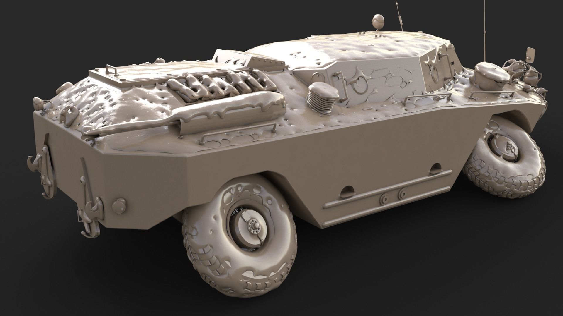 FUG OT 65 Destroyed Snow 3D model | CGTrader