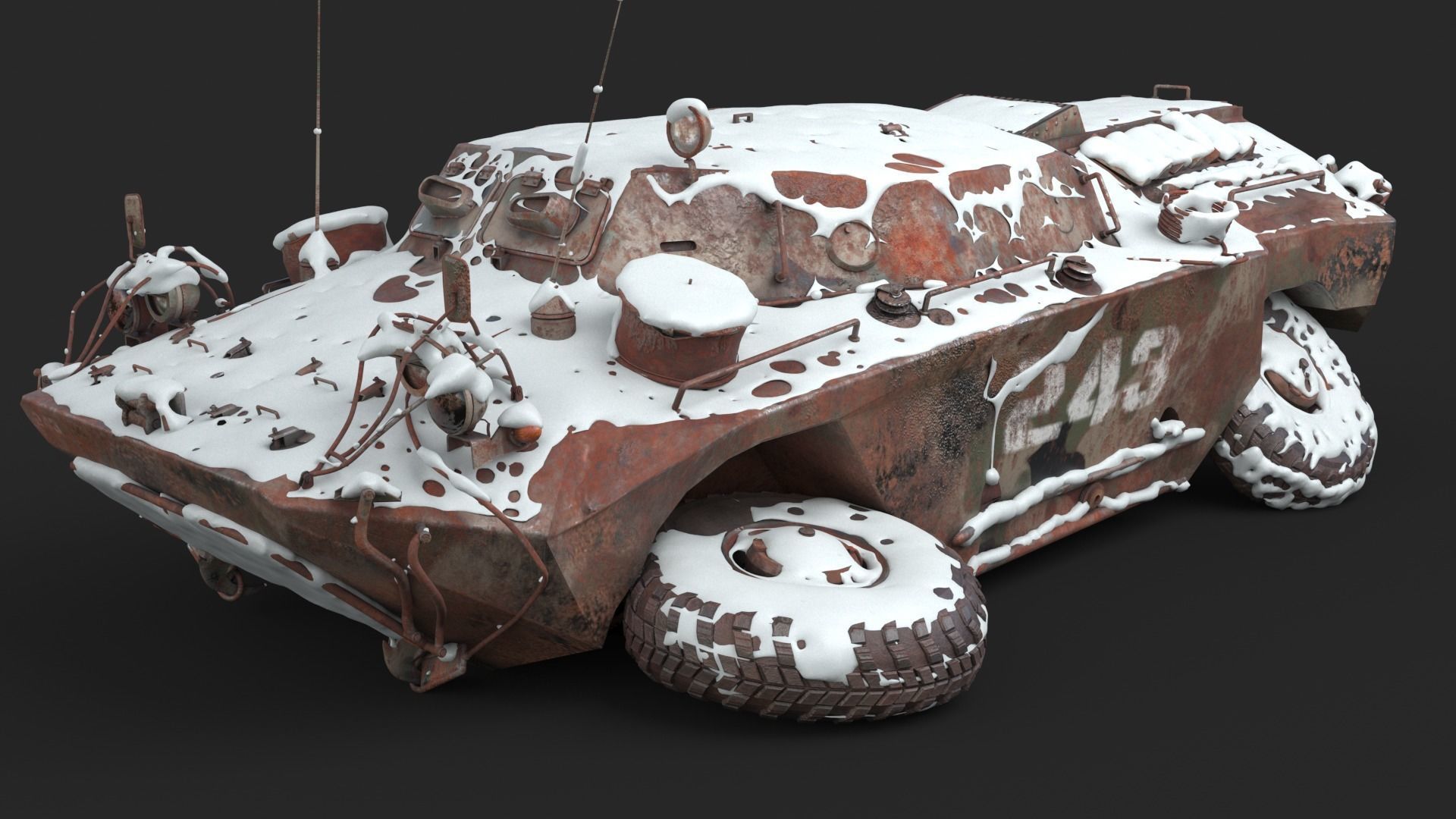FUG OT 65 Destroyed Snow 3D model | CGTrader