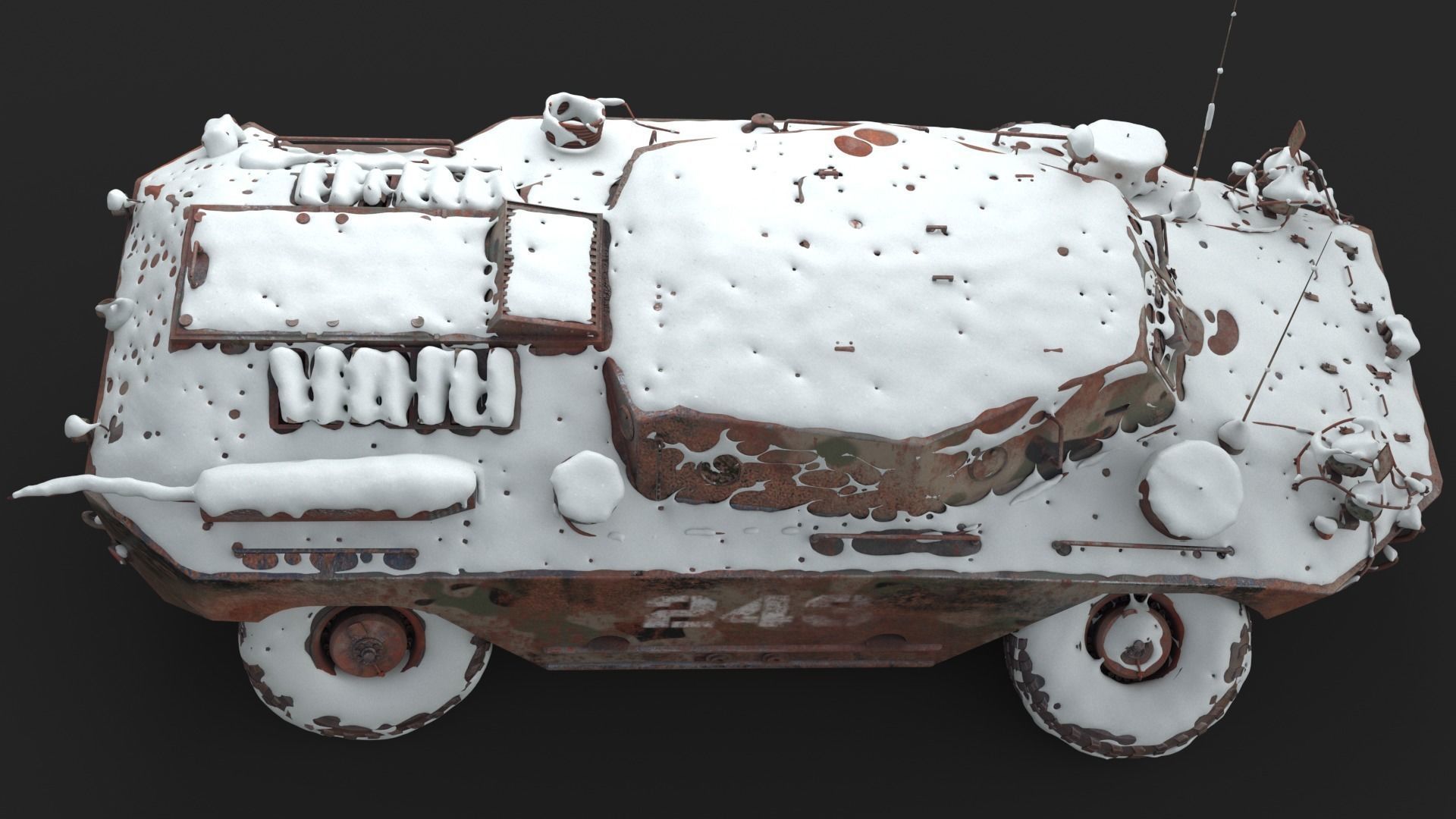 FUG OT 65 Destroyed Snow 3D model | CGTrader