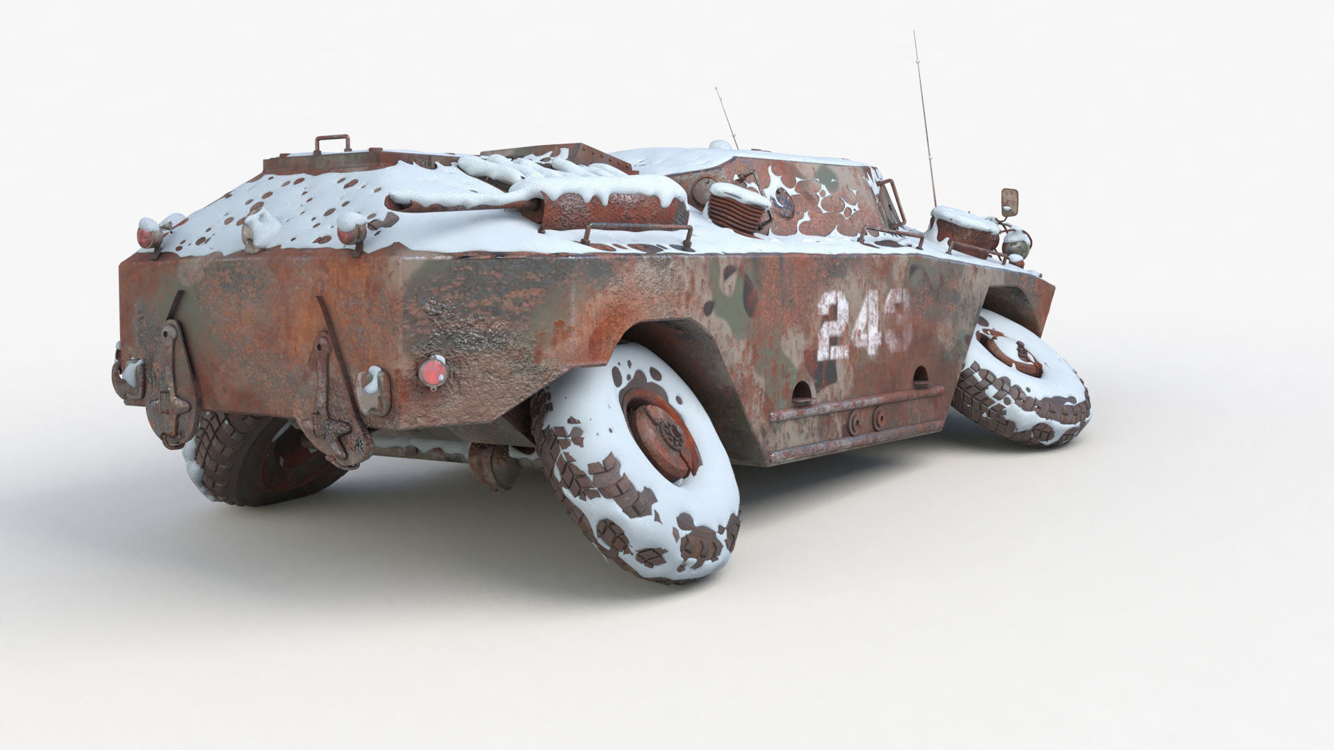 FUG OT 65 Destroyed Snow 3D model | CGTrader