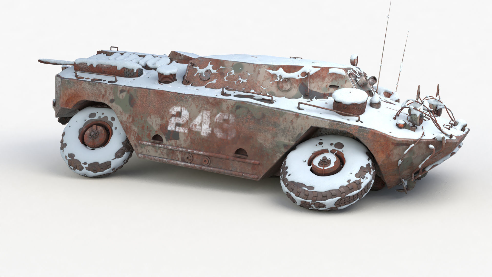 FUG OT 65 Destroyed Snow 3D model | CGTrader