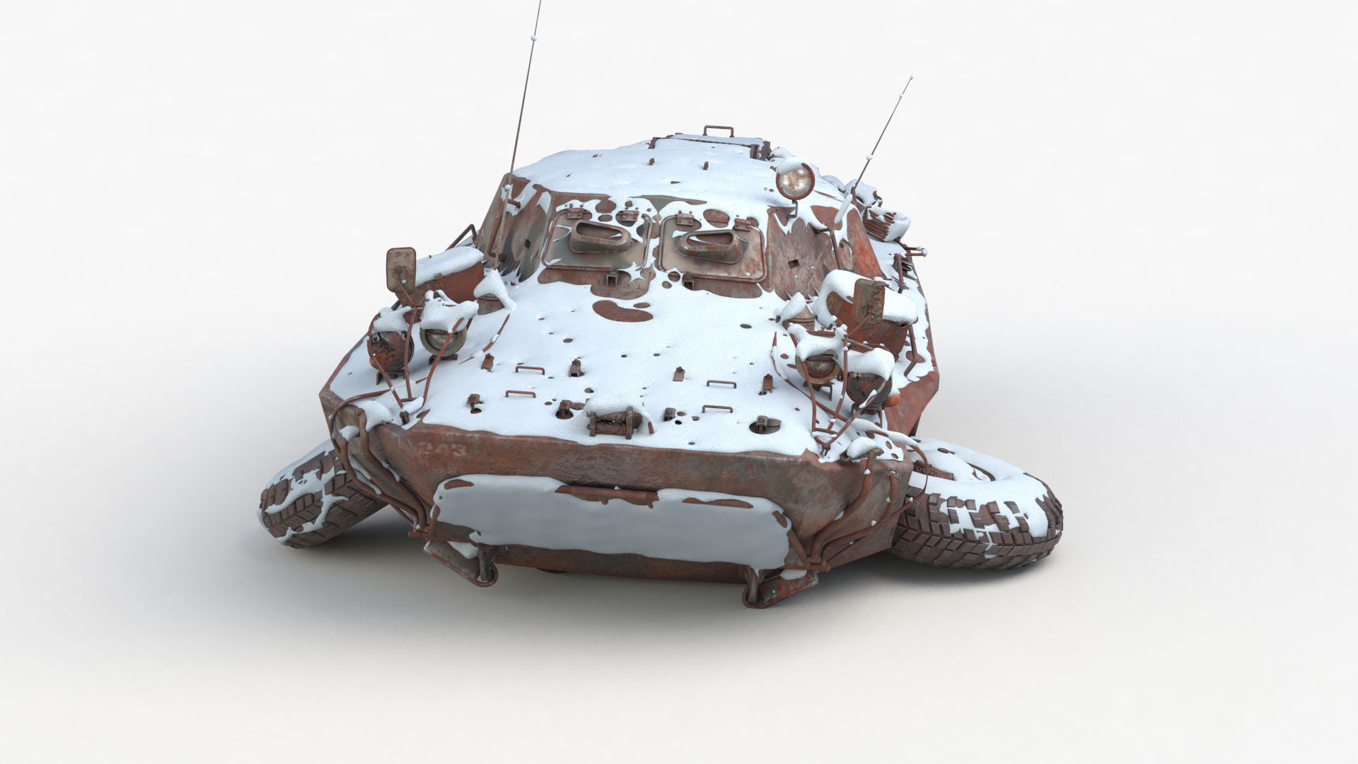 FUG OT 65 Destroyed Snow 3D model | CGTrader