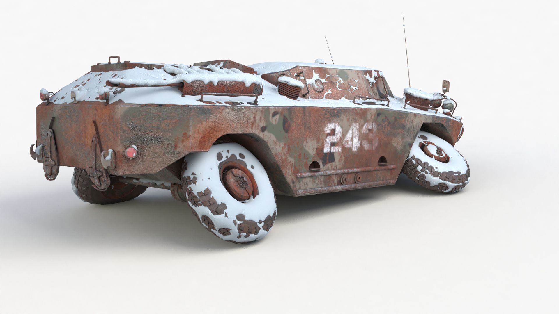 FUG OT 65 Destroyed Snow 3D model | CGTrader