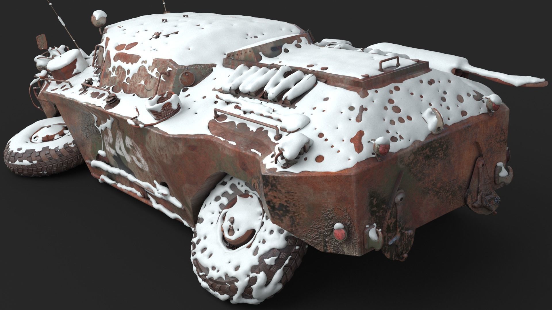 FUG OT 65 Destroyed Snow 3D model | CGTrader