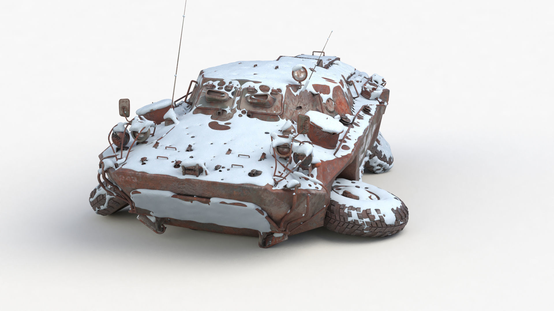 FUG OT 65 Destroyed Snow 3D model | CGTrader