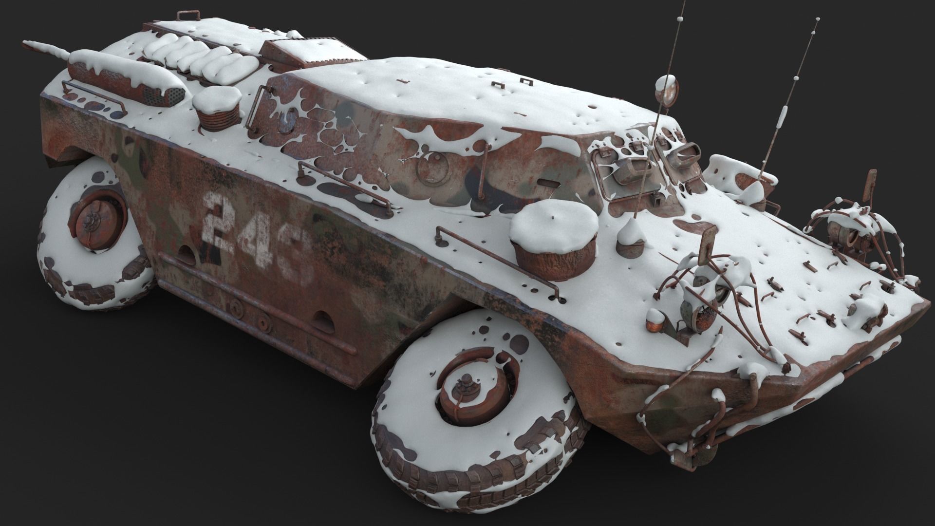 FUG OT 65 Destroyed Snow 3D model | CGTrader
