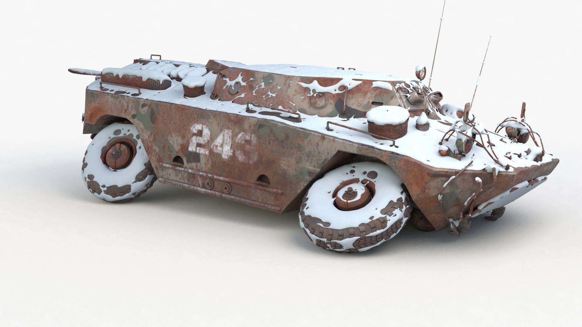 FUG OT 65 Destroyed Snow 3D model | CGTrader