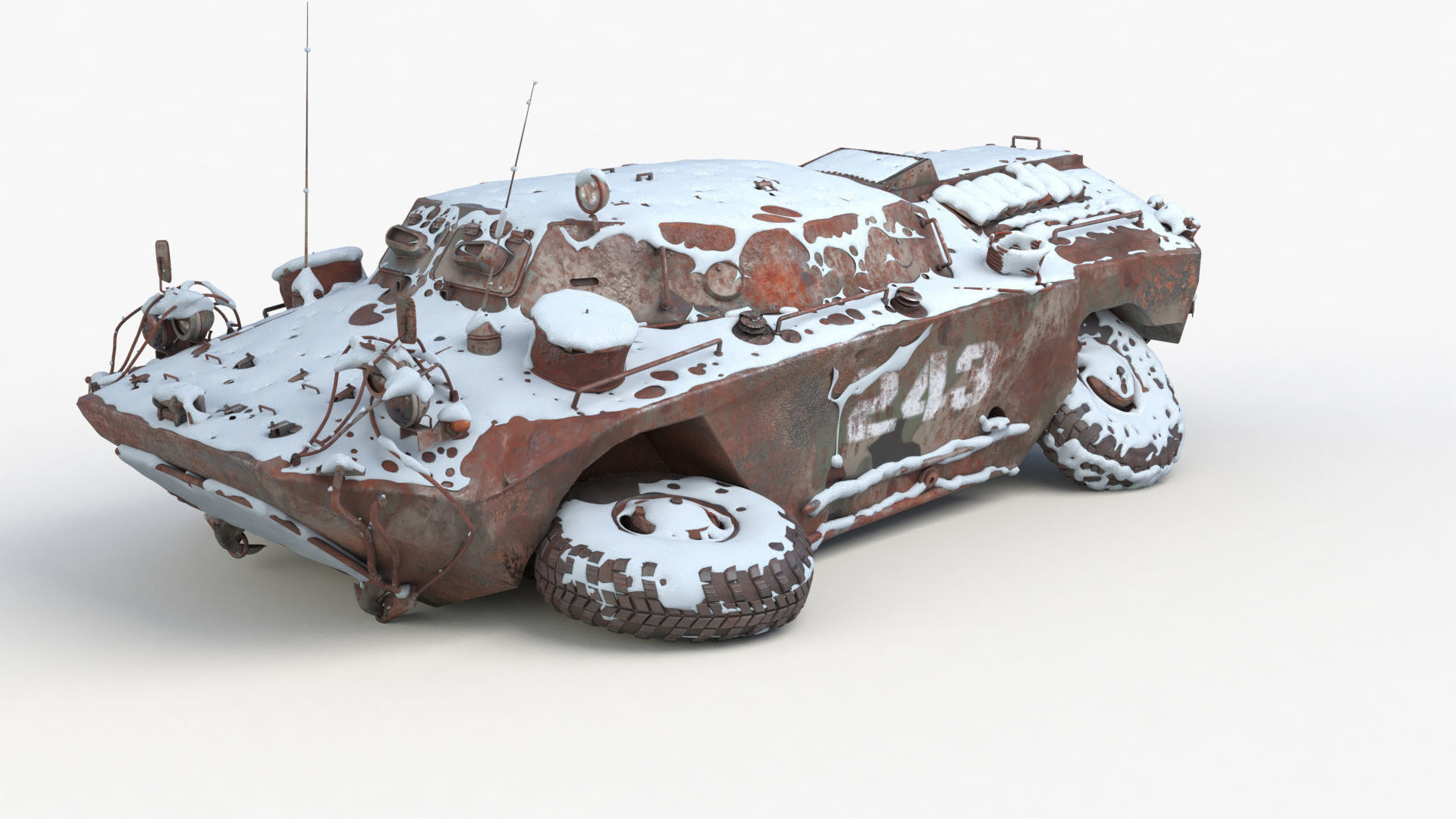 FUG OT 65 Destroyed Snow 3D model | CGTrader