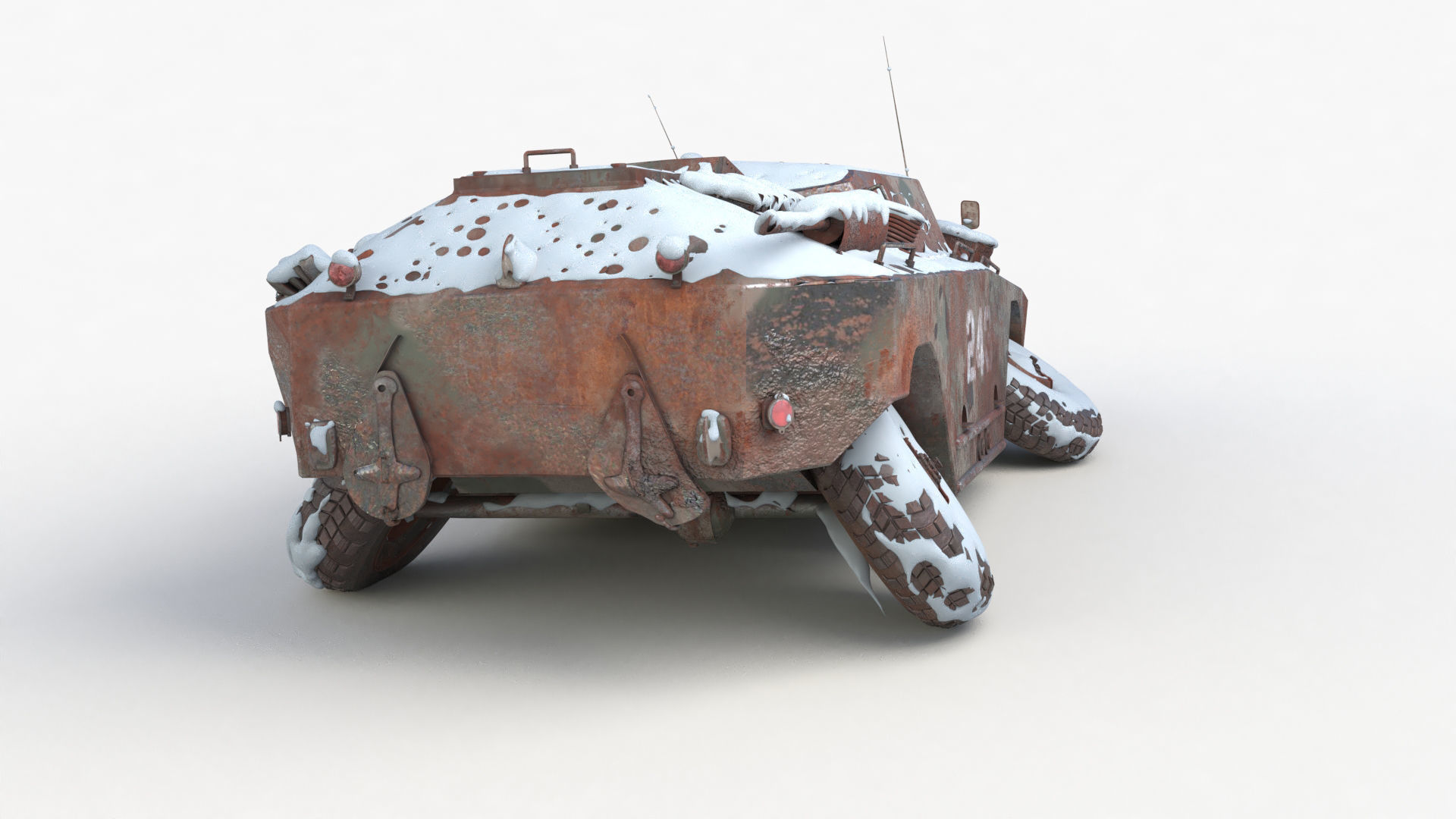 FUG OT 65 Destroyed Snow 3D model | CGTrader