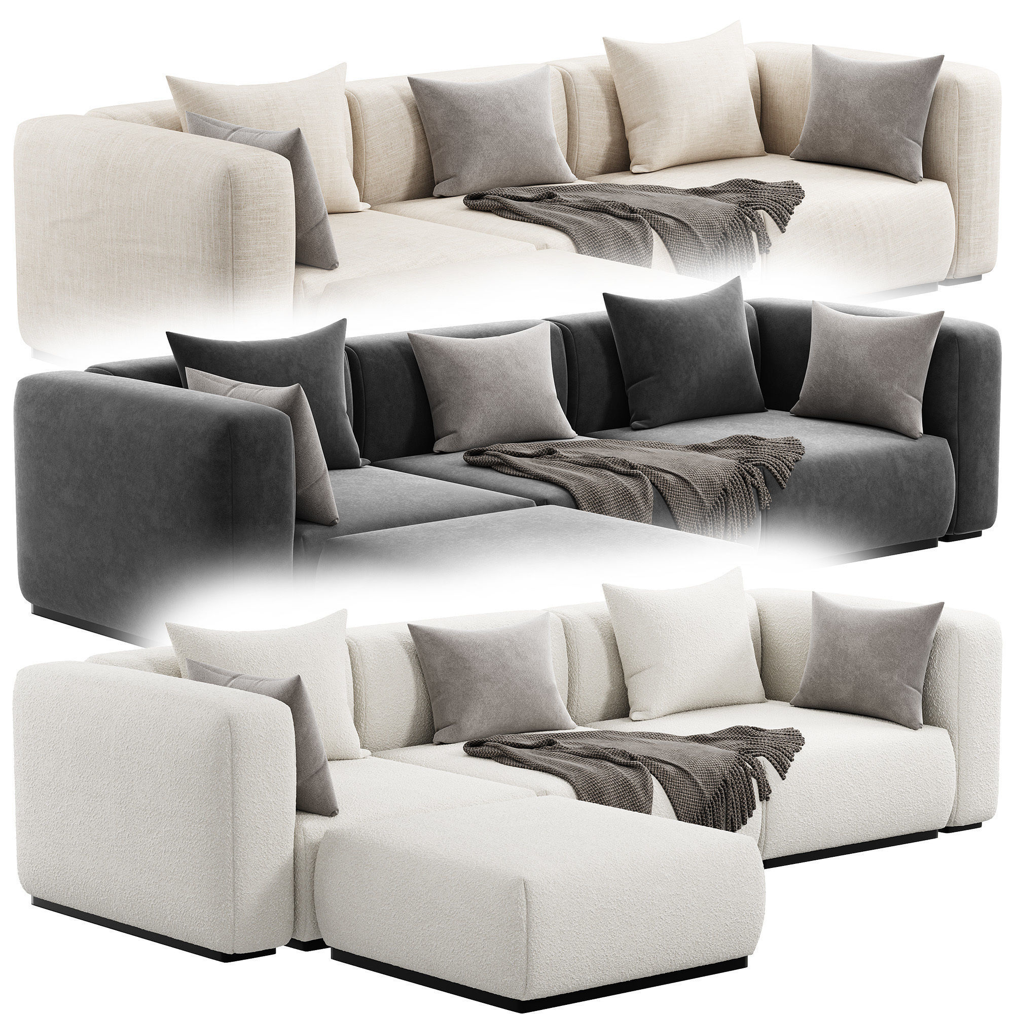 Soft Modular Sofa by Vitra 2 3D model | CGTrader