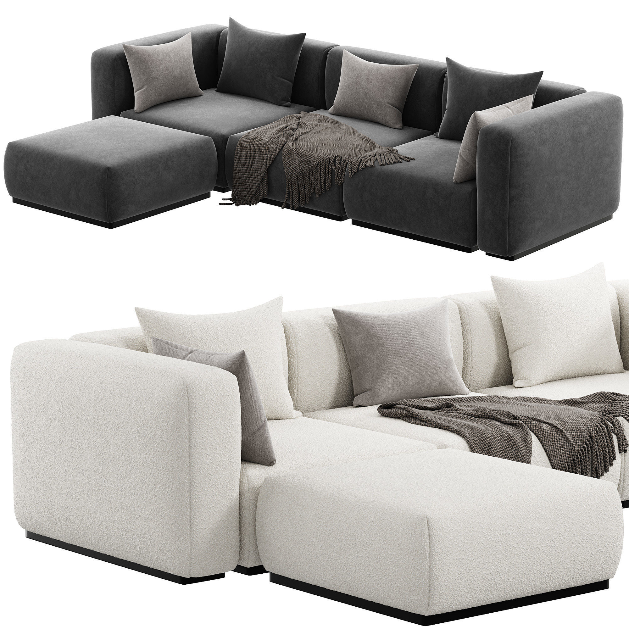 Soft Modular Sofa by Vitra 2 3D model | CGTrader