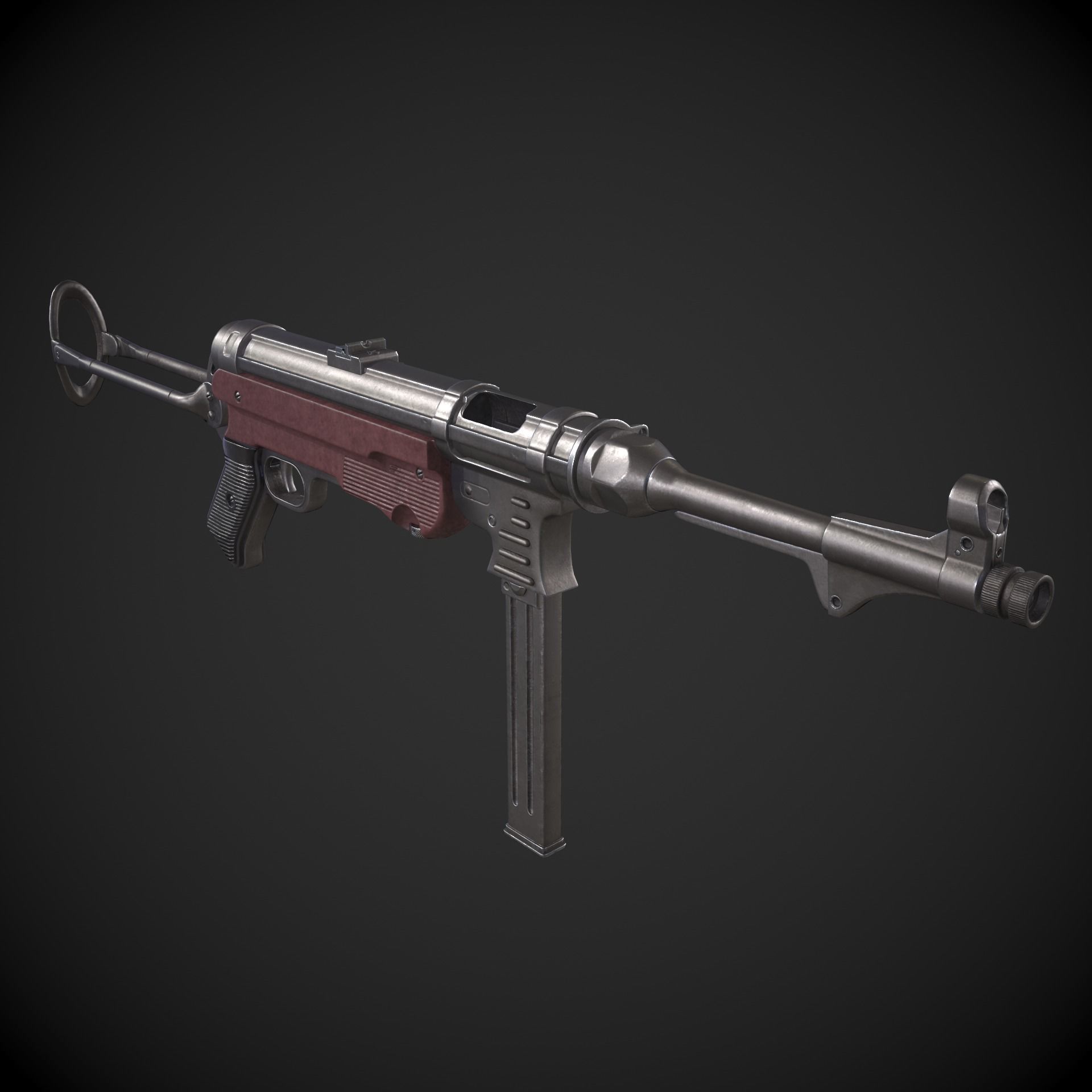 3D model MP40 Submachine Gun VR / AR / low-poly | CGTrader