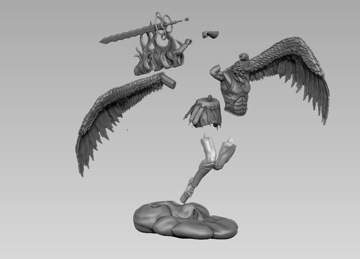 Heroes 3 ArchAngel Model for 3D printing 3D model 3D printable | CGTrader