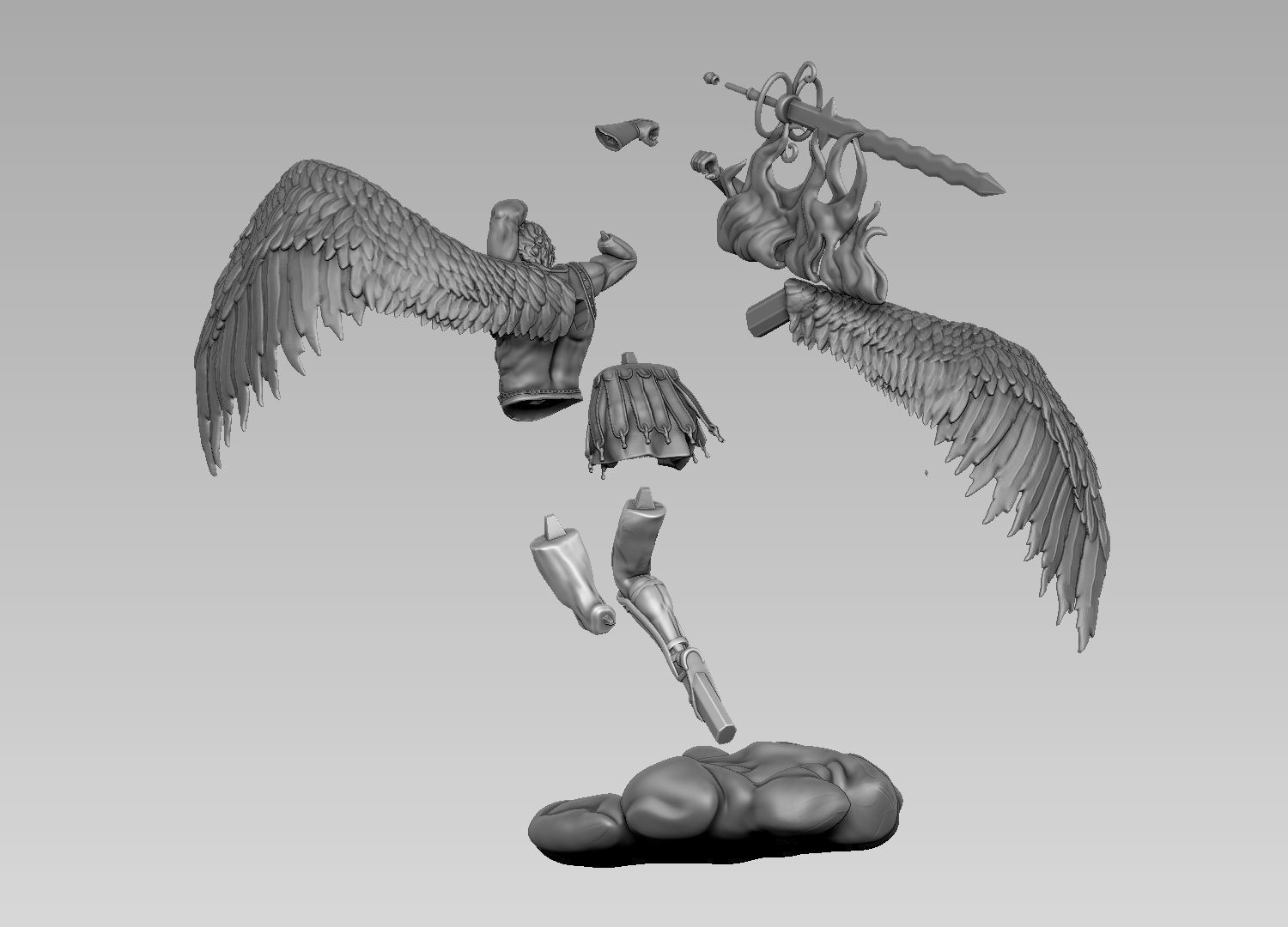 Heroes 3 ArchAngel Model for 3D printing 3D model 3D printable | CGTrader