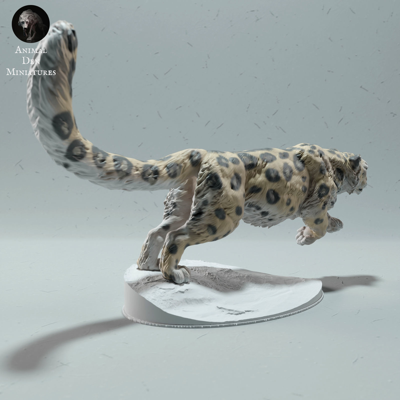 Snow Leopard Run 3D model 3D printable | CGTrader