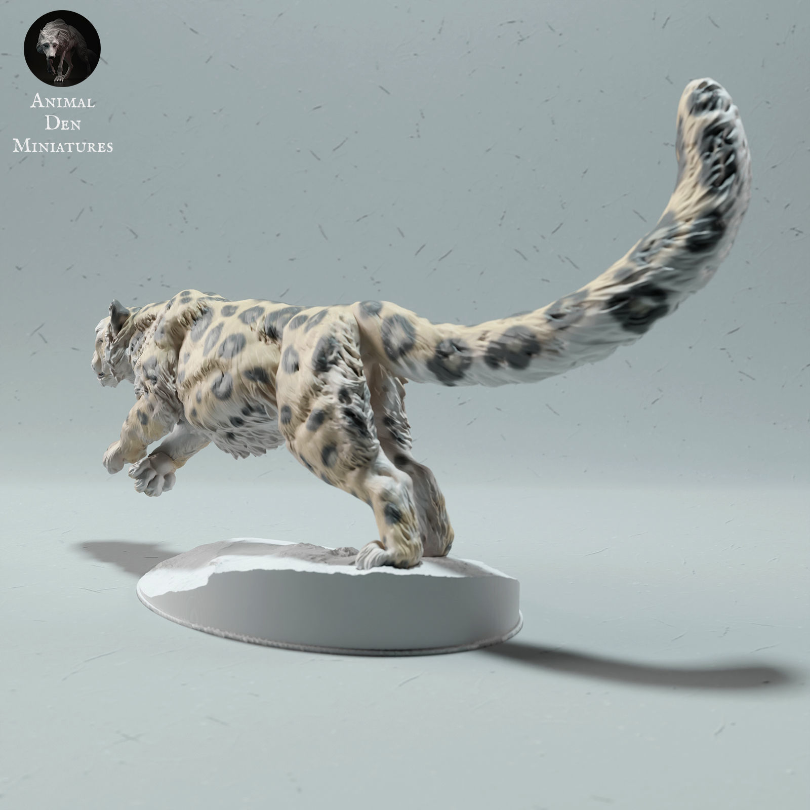Snow Leopard Run 3D model 3D printable | CGTrader