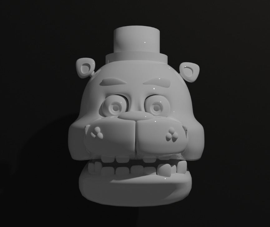 FNAF Freddy Animatronic Head 3D model | CGTrader