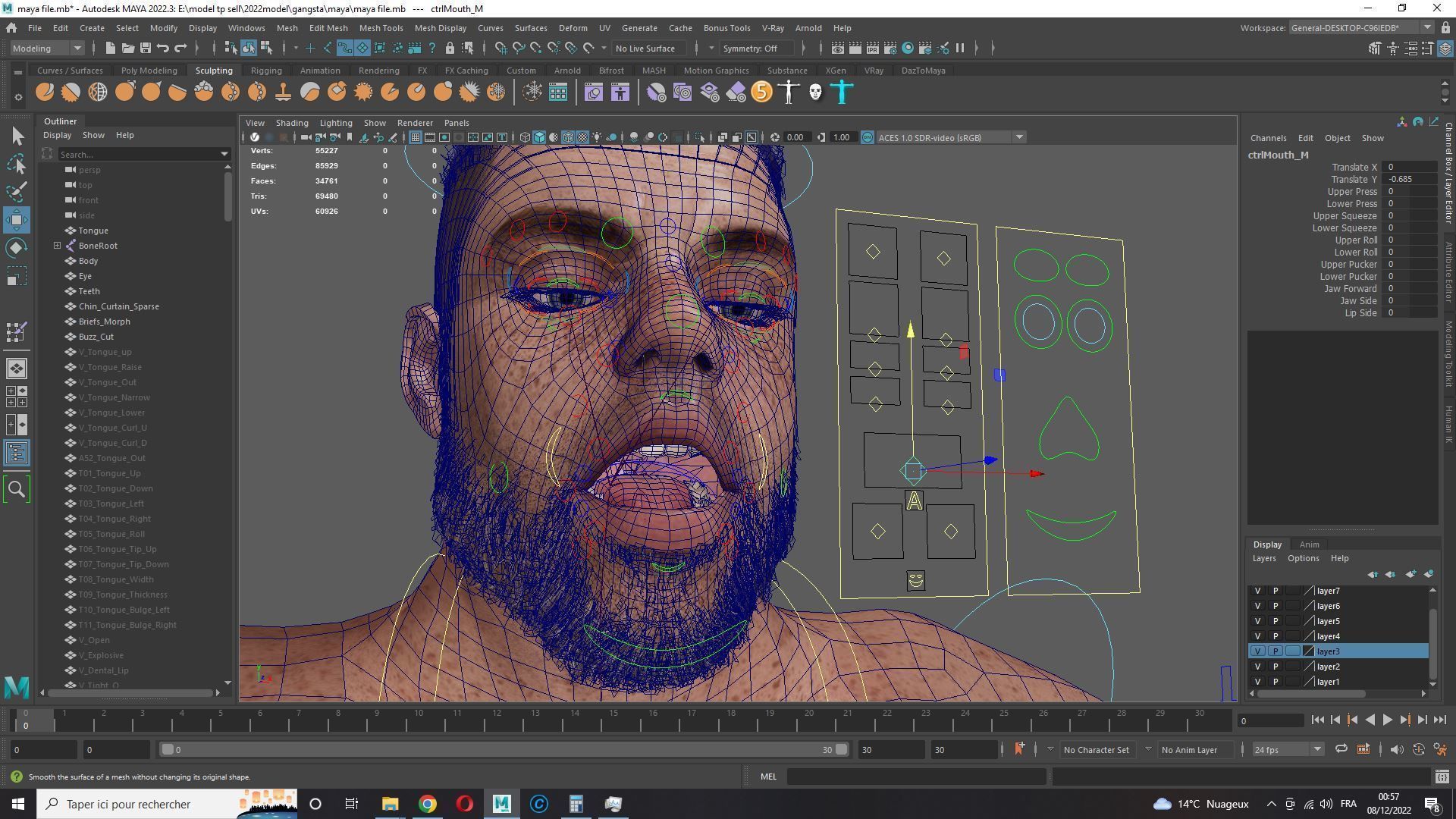 Realistic Man Base Mesh rigged and ready with facial free free VR / AR ...