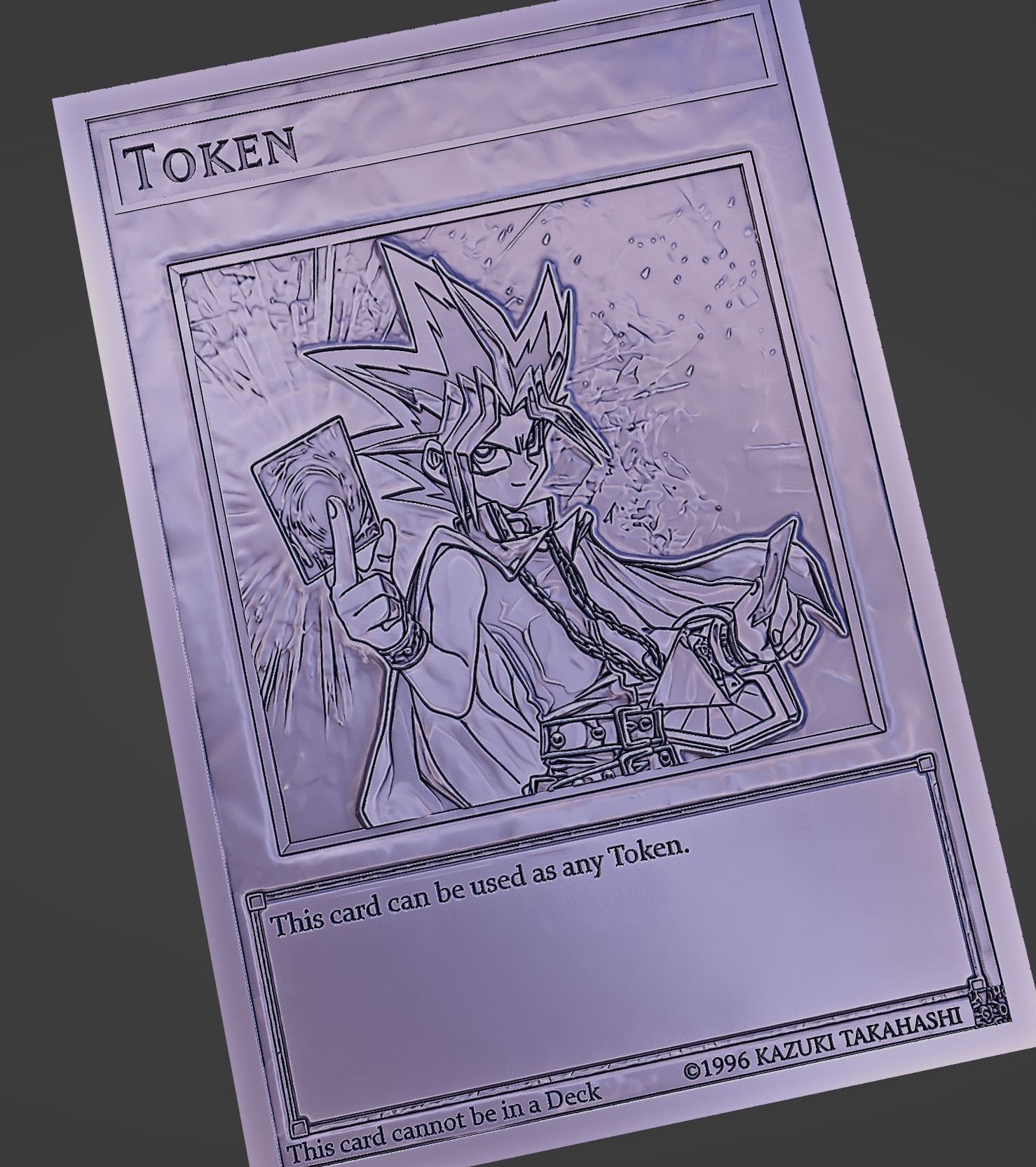 yami yugi - yugioh token card 3D model 3D printable | CGTrader
