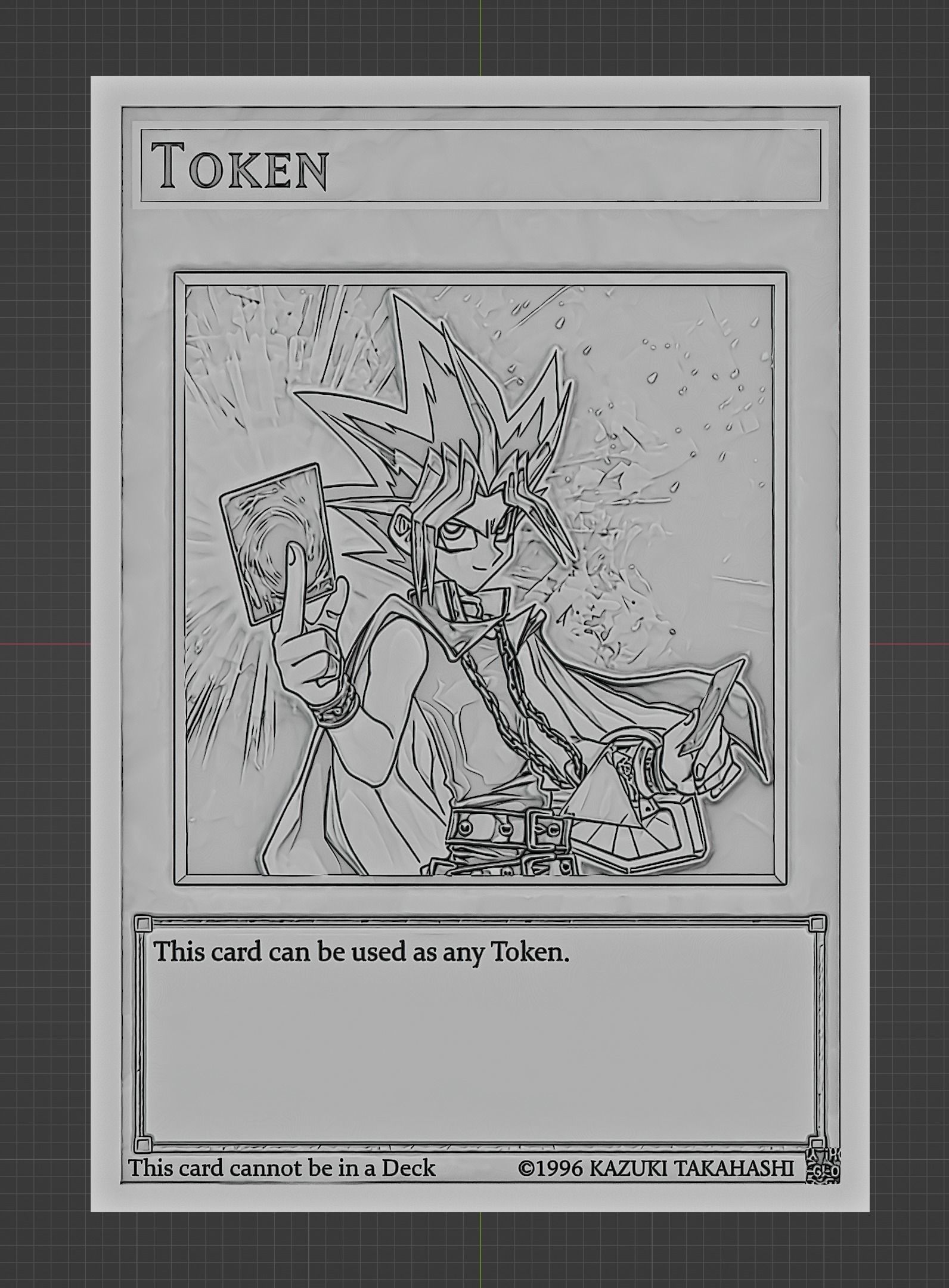 yami yugi - yugioh token card 3D model 3D printable | CGTrader