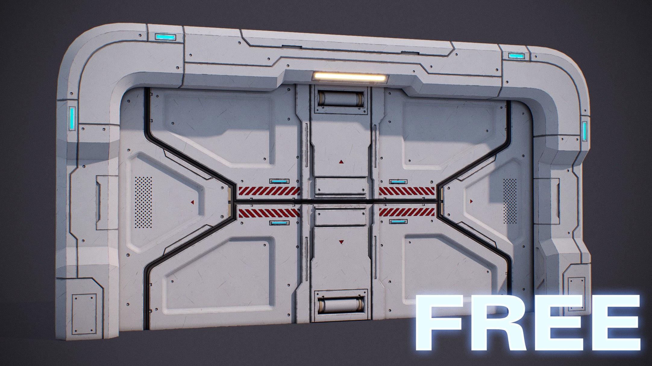 Sci-Fi Kit Free 06 Door free 3D model | CGTrader