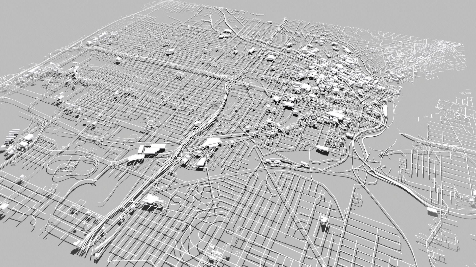 Cityscape Akron Ohio USA 3D model | CGTrader