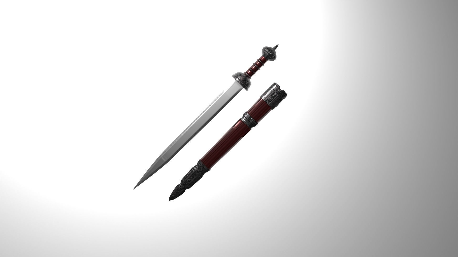 Gladius sword and dagger 3D model | CGTrader