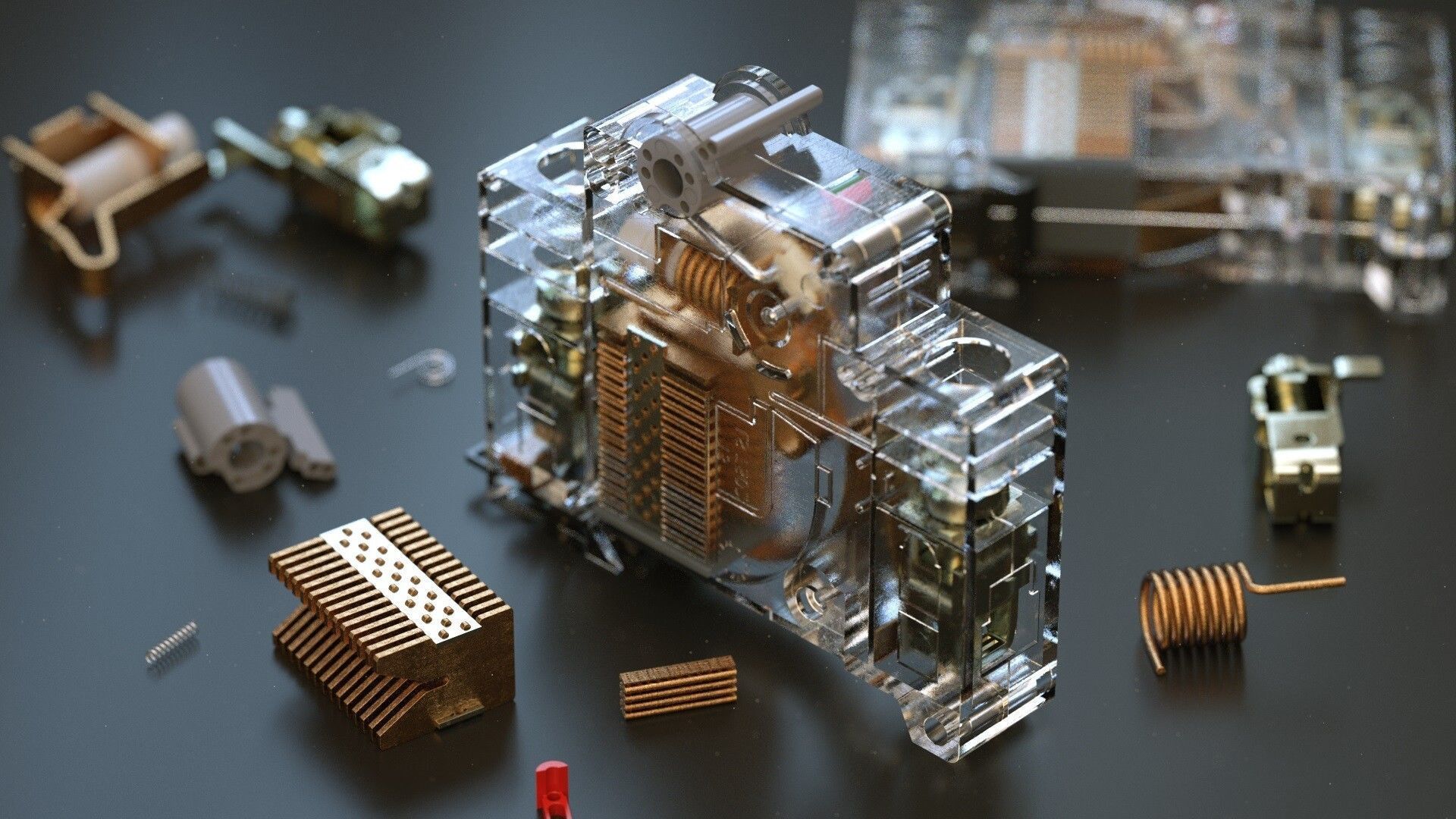 Electrical fuse with detailed internal parts 3D model | CGTrader