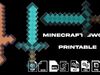 Minecraft Printable Sword 3D model 3D printable | CGTrader