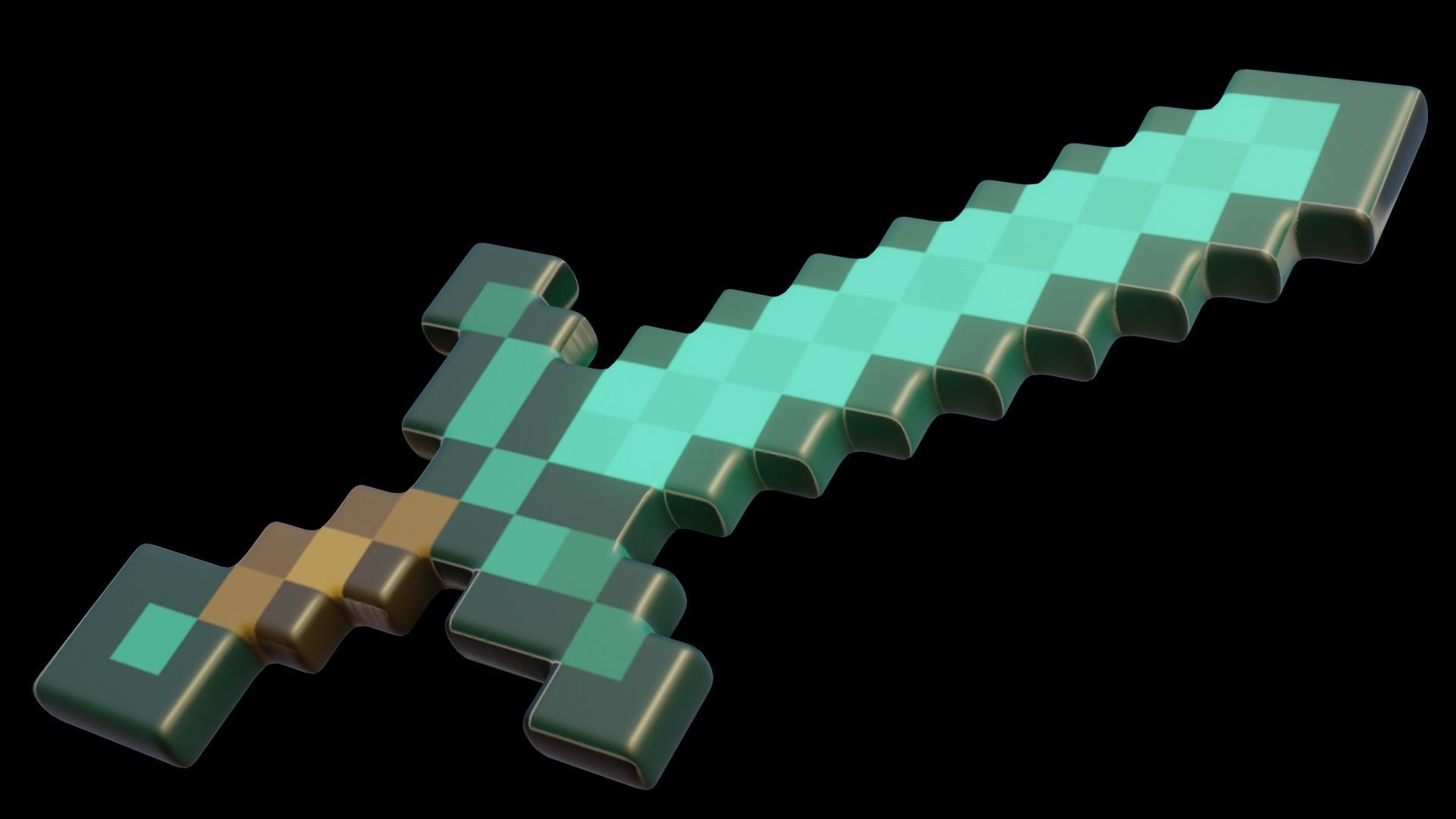 Minecraft Printable Sword 3D model 3D printable | CGTrader