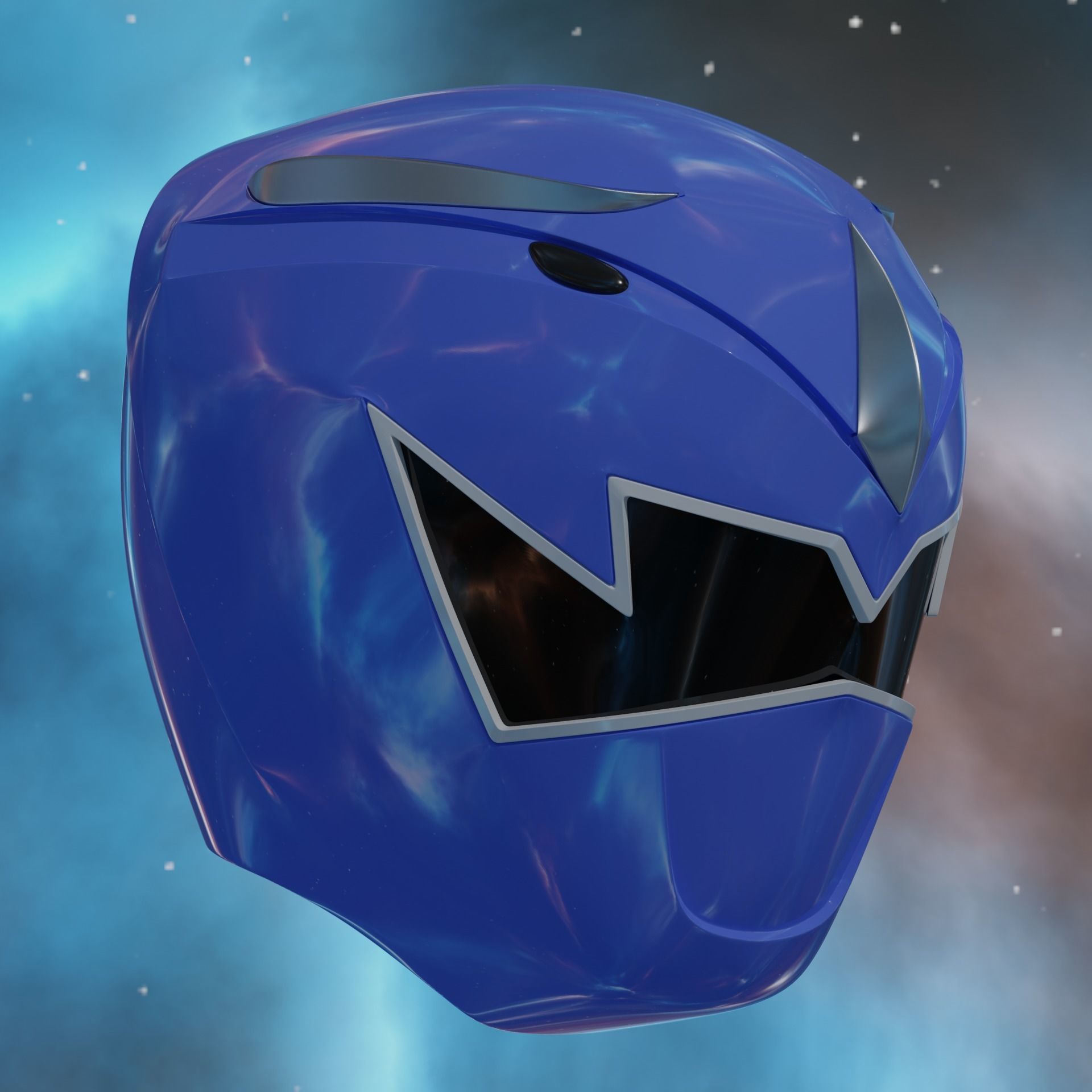 Dino Thunder Blue Ranger Helmet 3D model 3D printable | CGTrader