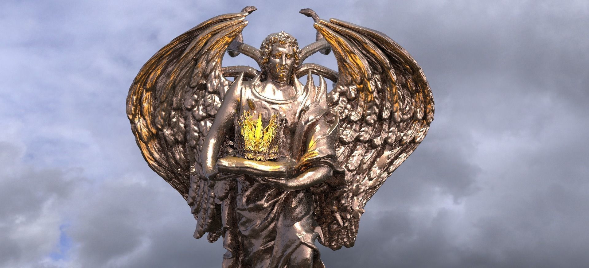 Kings Crown Serpants Rule Statue 3D 3D model | CGTrader