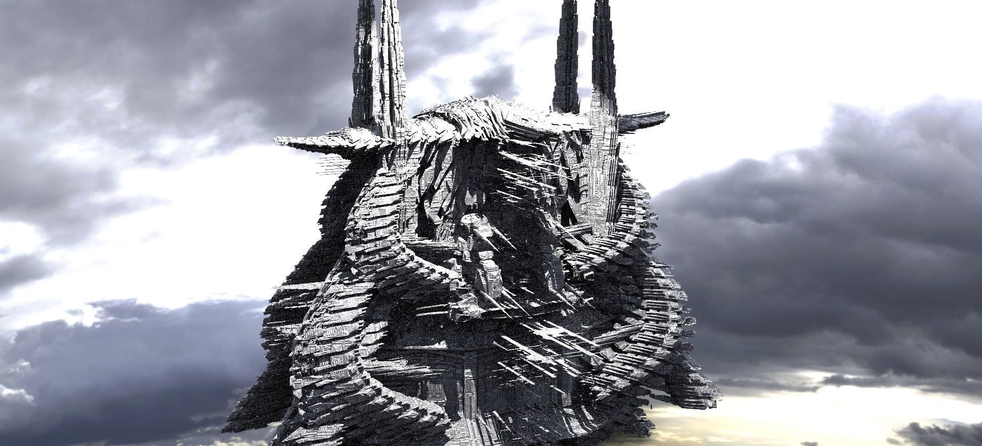 Fusion City Alien Bridge Kitbash 1 3D model | CGTrader