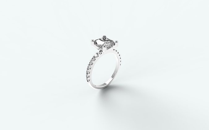 Cushion solitaire 3D model 3D printable | CGTrader