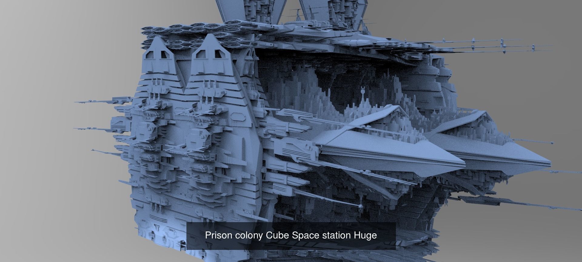 3D Model Collection Prison Colony Space Ships VR / AR / low-poly | CGTrader