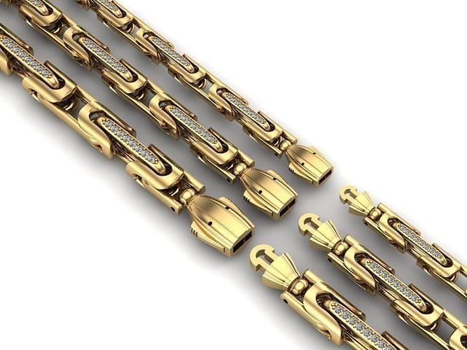 3 SIZE CHAIN NECK WIHT LOCK JUST STL 3D model | CGTrader